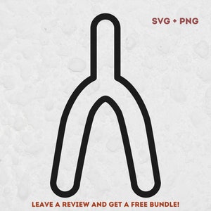 Wishbone SVG PNG, Svg Files for Cricut, Cut File, Bones SVG Fork Shaped ...
