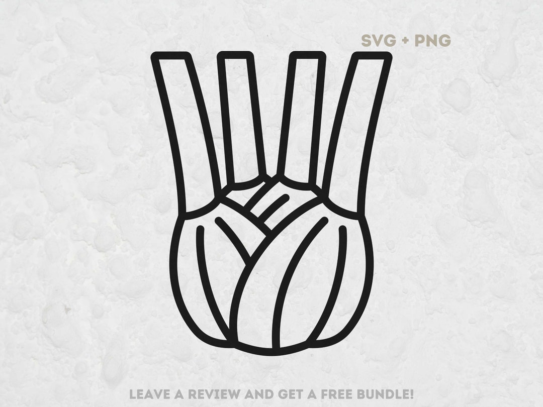 Fennel Svg, Svg Files for Cricut, Vegetable Svg, Plant Clipart, Fennel ...