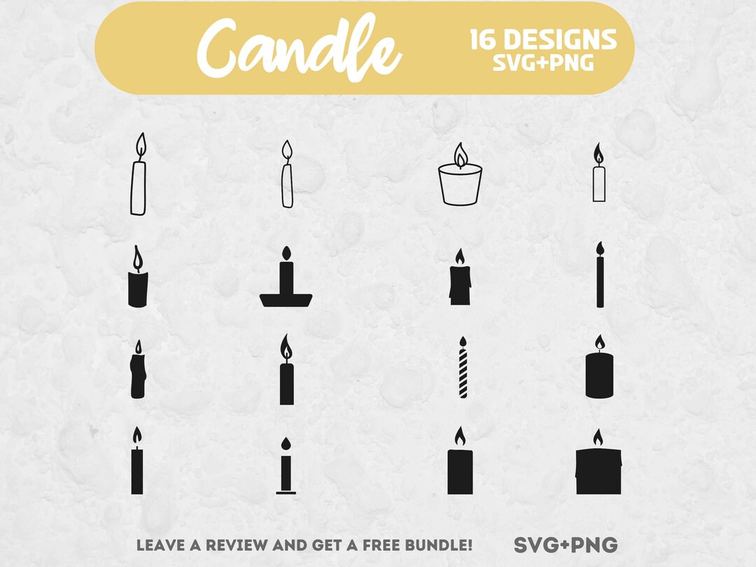 Candle SVG Cut File, SVG Files for Cricut, Candle Clipart, Home Decor ...