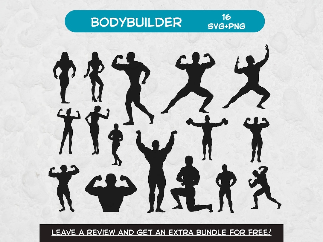Bodybuilder Svg Bundle, Svg Files for Cricut, Bodybuilder Silhouette ...