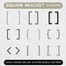 Square Bracket SVG Bundle, Svg Files for Cricut, Language SVG, Brackets ...