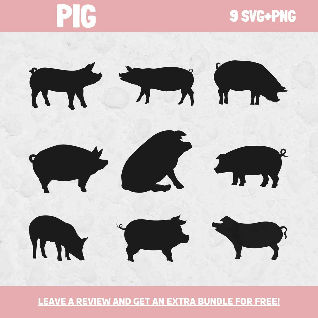 Pig SVG, Svg Files for Cricut, Pig Clipart Image, Farm Animal Svg ...