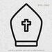 Bishop SVG, SVG Files for Cricut, Religous Svg, Hat Svg, Religious ...