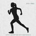 Running Woman Silhouette Svg, SVG Files for Cricut, Jogging Woman, Run ...