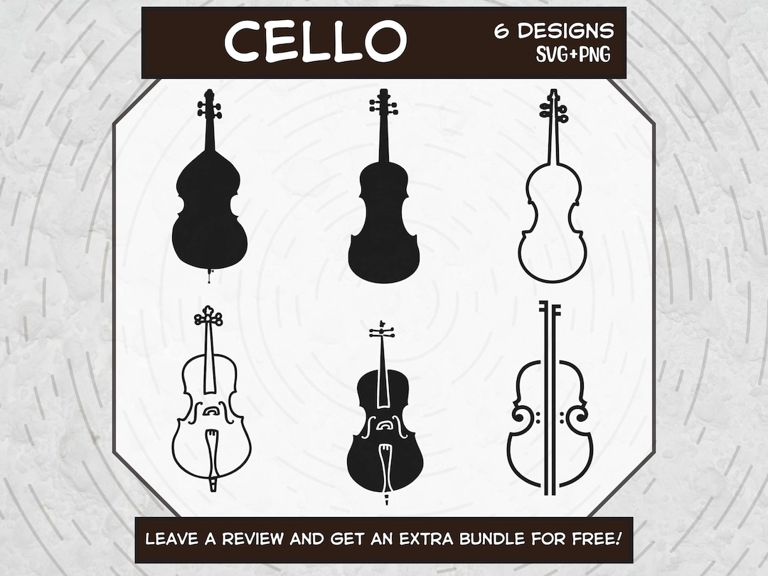 Cello SVG, Svg Files for Cricut, Strings Svg, Cello Cut File, Cello ...