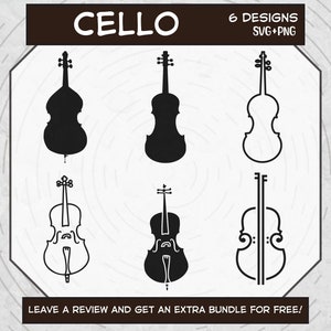 Cello SVG, Svg Files for Cricut, Strings Svg, Cello Cut File, Cello ...