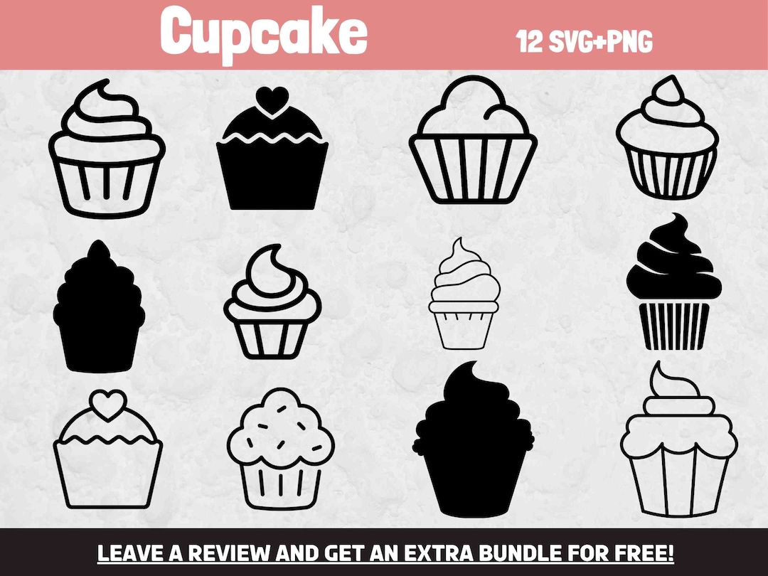 Cupcake SVG Cut Files, SVG Files for Cricut, Cupcake Clipart, Baker Svg ...