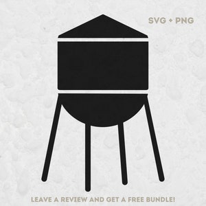 Water Tower Svg Png, SVG Files for Cricut, Building SVG, Water SVG ...