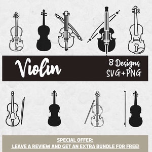 Violin SVG Bundle, Svg Files for Cricut, Strings Svg, Violin Cut File ...