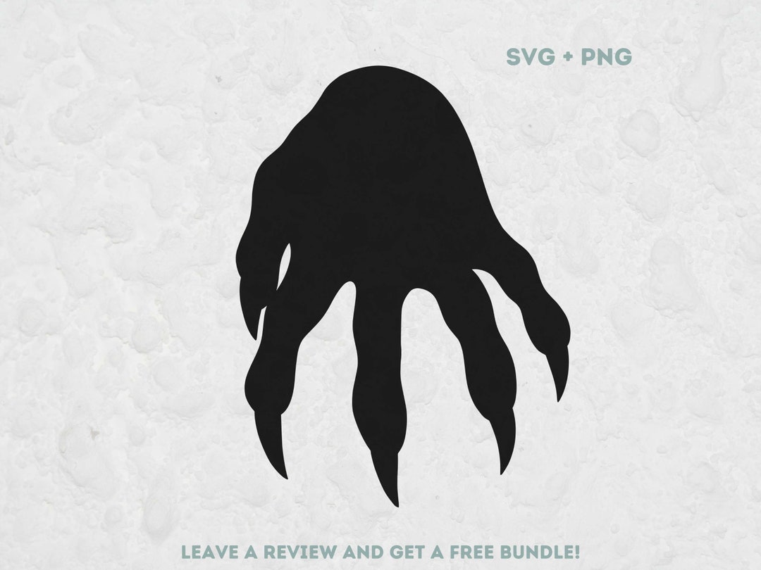 Monster Hand Silhouette Svg, Svg Files for Cricut, Halloween Svg ...