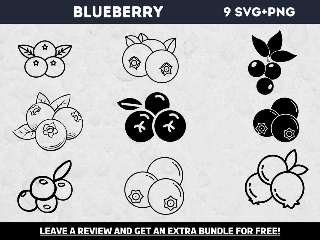 Blueberry Svg, SVG Files for Cricut, Blueberry Cut File, Berry Svg ...