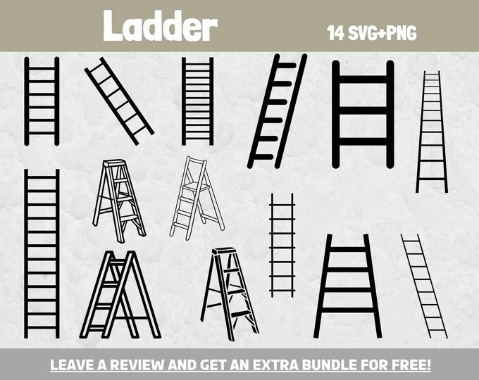 Rustic 5 Cascade Ladder Shelf - Etsy