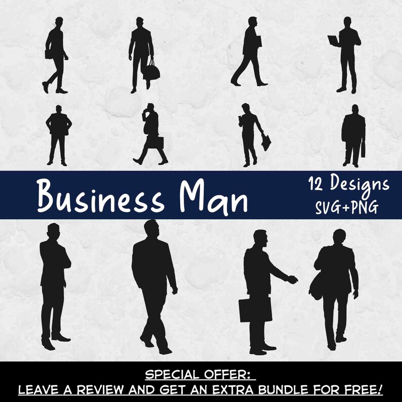Business Man Silhouettes SVG Bundle, SVG Files for Cricut, Business SVG ...