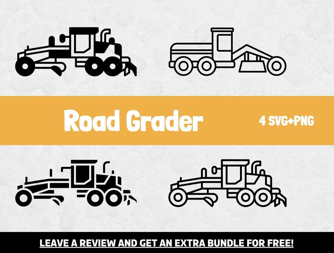 Road Grader SVG, SVG Files for Cricut, Truck SVG, Road Work Svg, Road ...