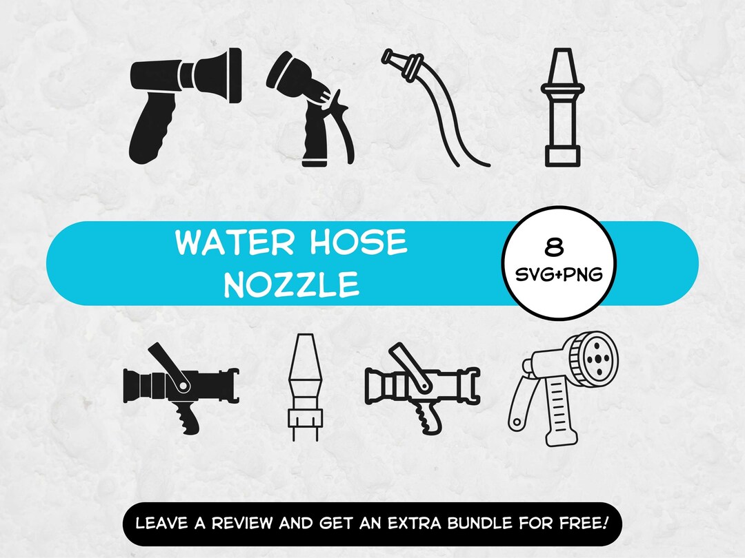Water Hose Nozzle SVG Bundle, Svg Files for Cricut, Water PNG ...