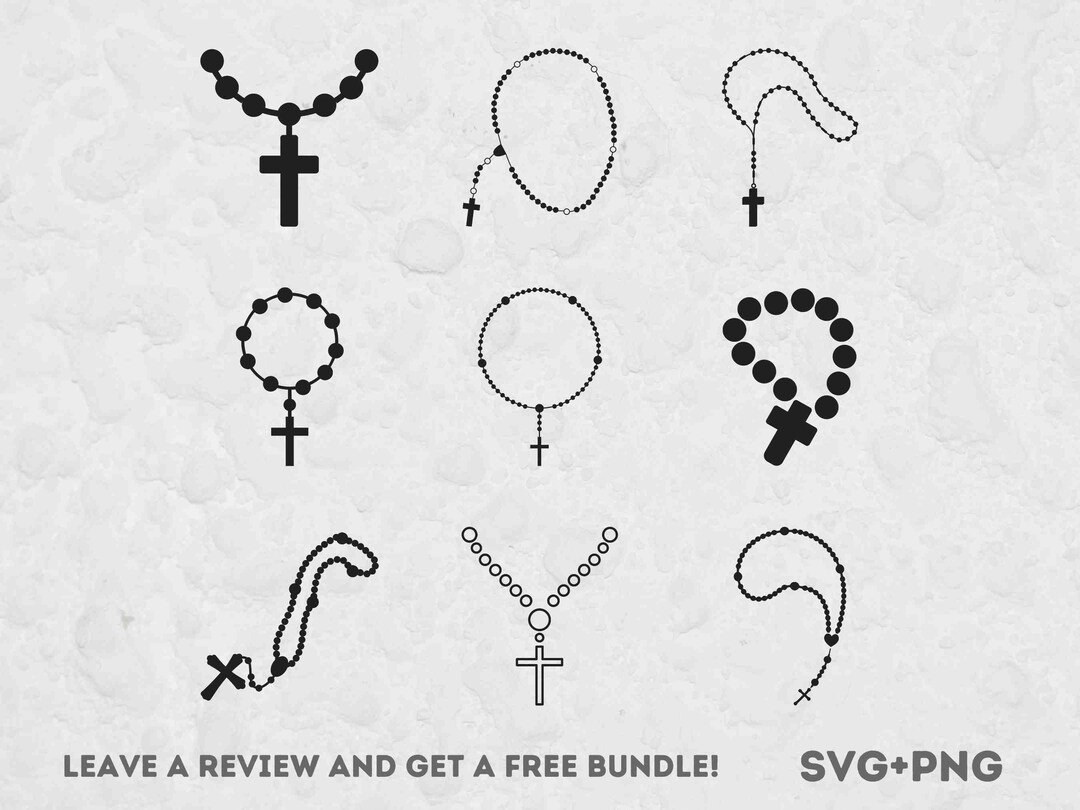 Rosary SVG, SVG Files for Cricut, Rosary Cut File, Catholic Clipart ...