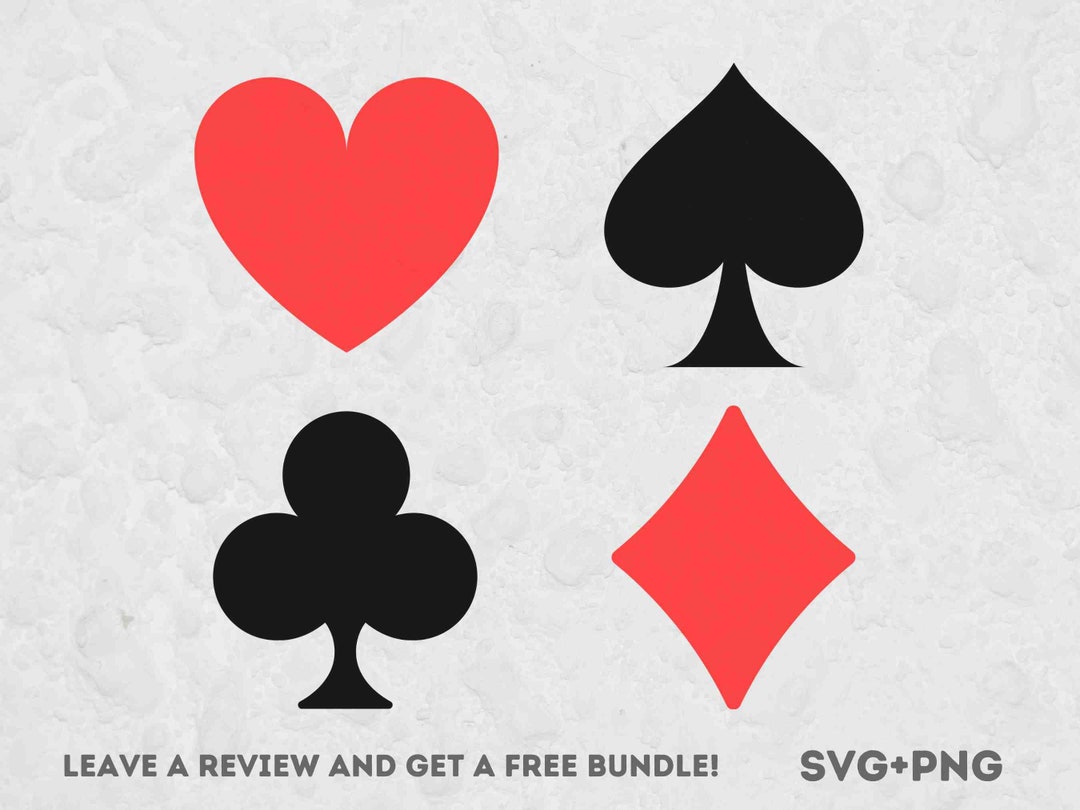 Card Suits SVG, SVG Files for Cricut, Vegas SVG, Casino Clipart, Card ...