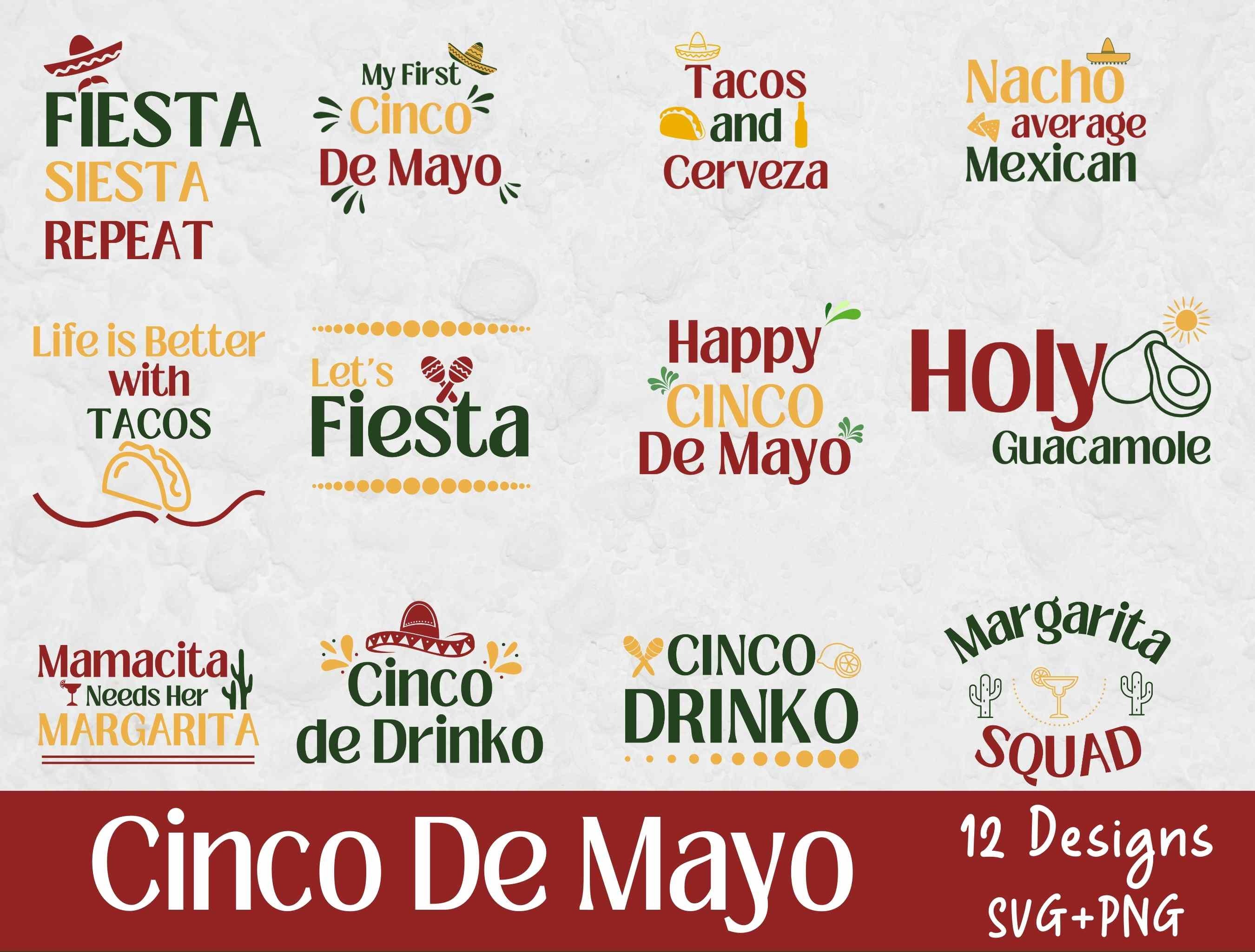 Cinco De Mayo SVG Bundle Mexican Svg SVG Files for Cricut - Etsy