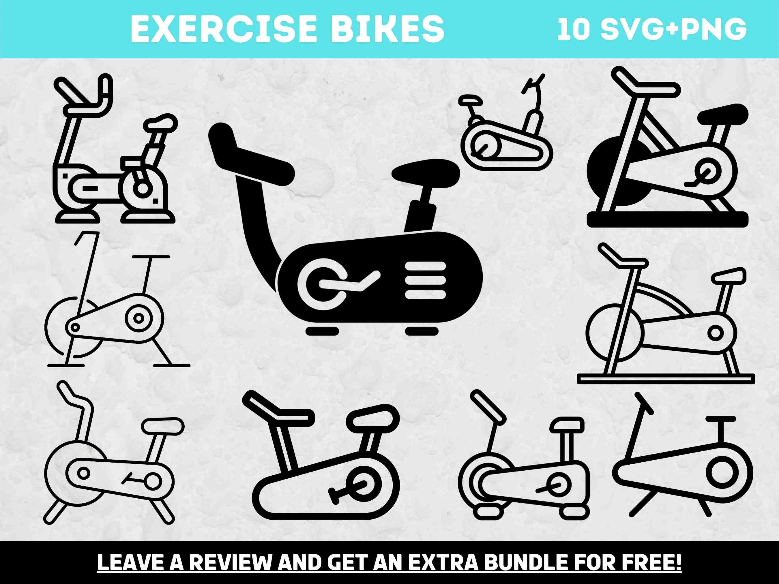 Exercise Bikes SVG Bundle Svg Files for Cricut Gym SVG Bike - Etsy ...