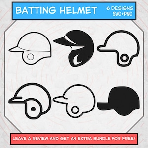 Baseball SVG, SVG Files for Cricut, Batting Helmet SVG, Baseball Cut ...