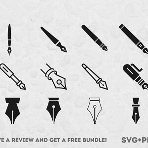 Fountain Pen Svg Bundle, SVG Files for Cricut, Write Svg, Pen Clipart ...