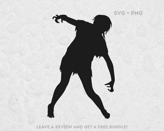 Zombie Silhouette Svg Cut File, Svg Files for Cricut, Halloween Svg ...