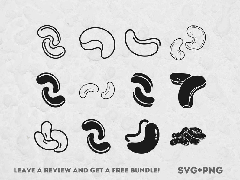 Cashew Nuts SVG Bundle SVG Files for Cricut Nut Clipart - Etsy