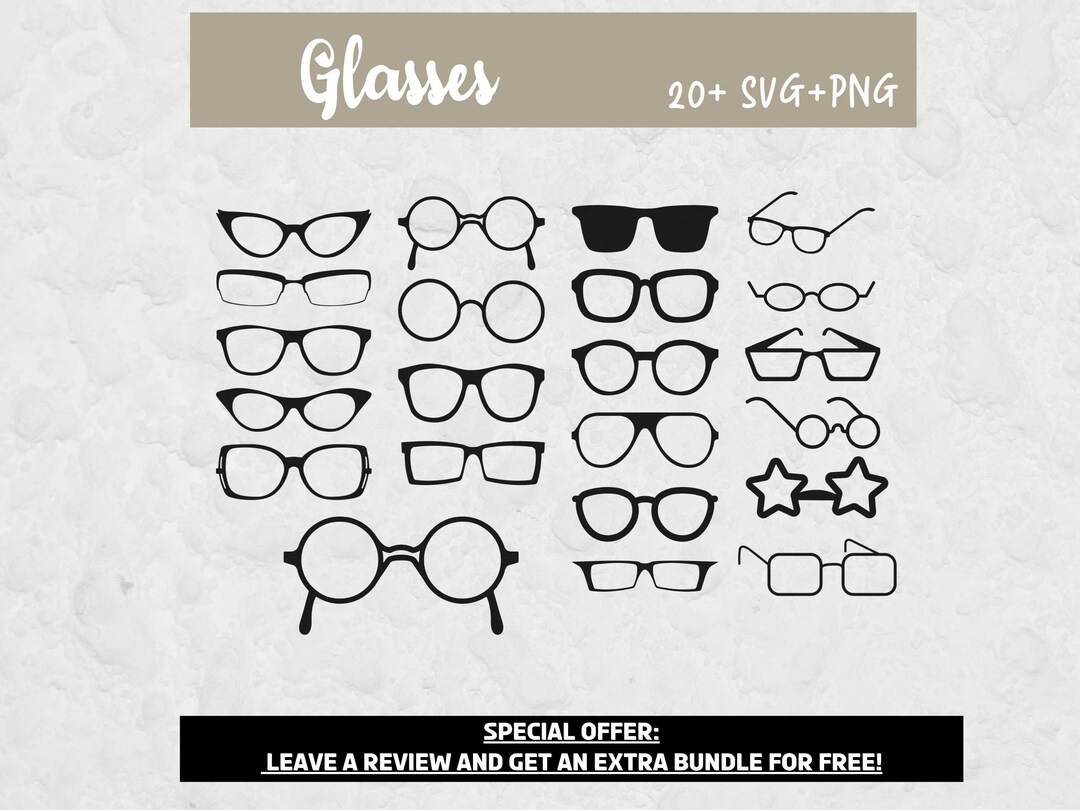 Glasses Svg, Svg Files for Cricut, Glasses PNG, Glasses Clipart ...