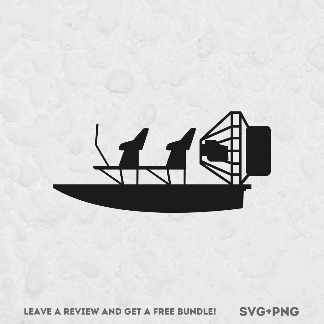 Airboat SVG, Svg Files for Cricut, Boat Clipart, Airboat PNG, Swampboat ...