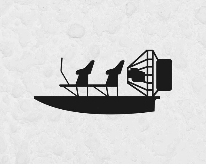 Airboat Svg, Hovercraft Clipart, Swamp Boat Png, Planeboat Dxf Logo ...