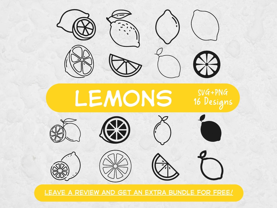 Lemon Svg Bundle, SVG Files for Cricut, Lemon Clipart, Lemon Cut Files ...