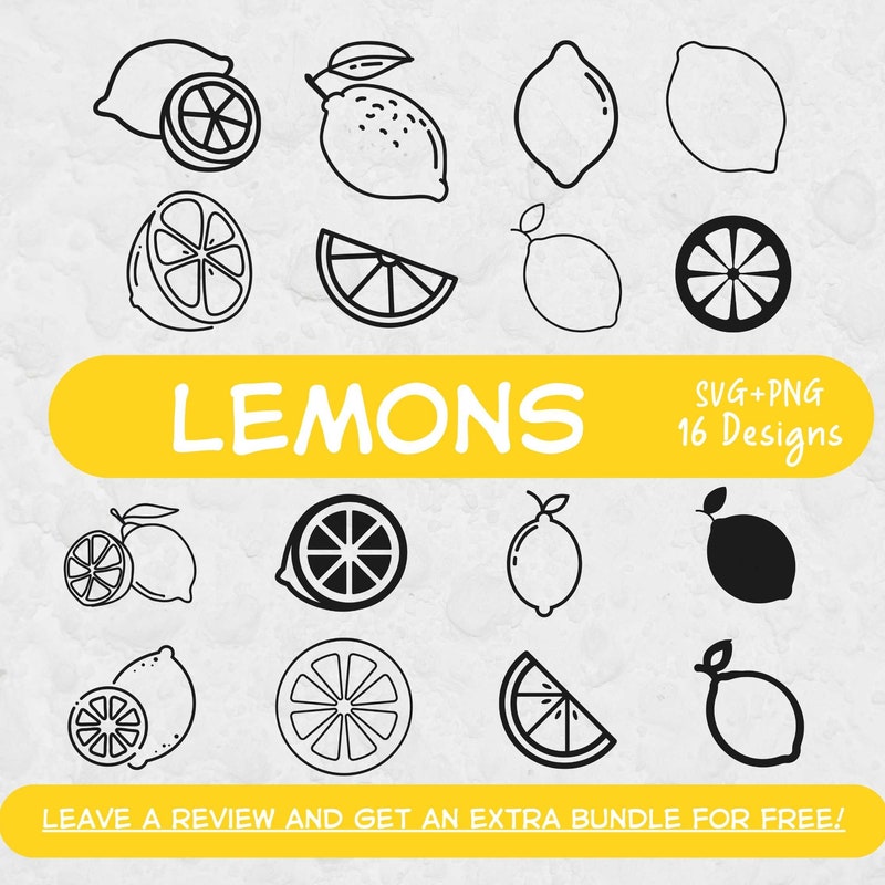 Lemon Svg - Etsy