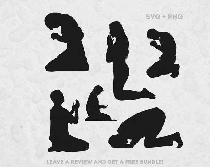 Pray SVG, SVG Files for Cricut, Pray Cut File, Praying Silhouette ...