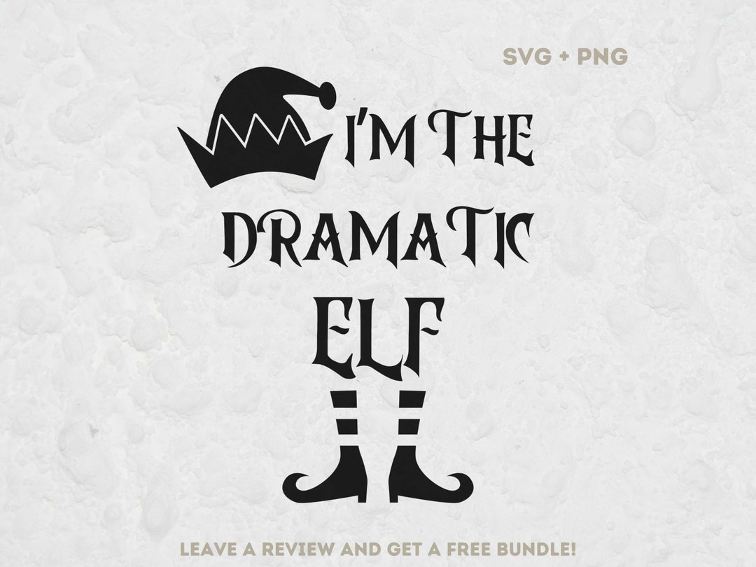 Dramatic Elf Svg, Cut Files, Elf Design, Elf PNG, Christmas Svg, Elf ...