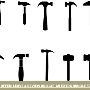 Hammer SVG Bundle, Svg Files for Cricut, Hammer Clipart, Hammer PNG ...