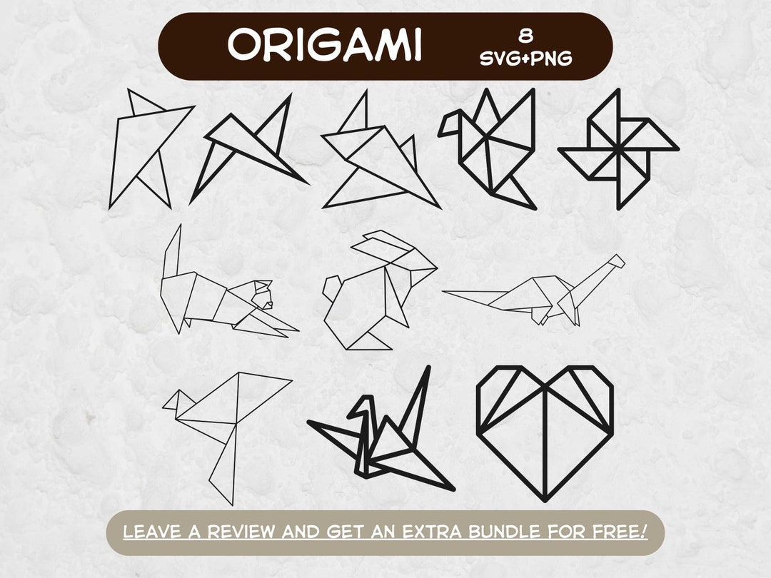 Origami SVG, Svg Files for Cricut, Origami Clipart, Paper Folding Svg ...