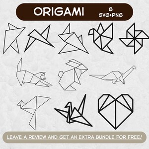 Origami SVG, Svg Files for Cricut, Origami Clipart, Paper Folding Svg ...