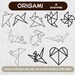 Origami SVG, Svg Files for Cricut, Origami Clipart, Paper Folding Svg ...
