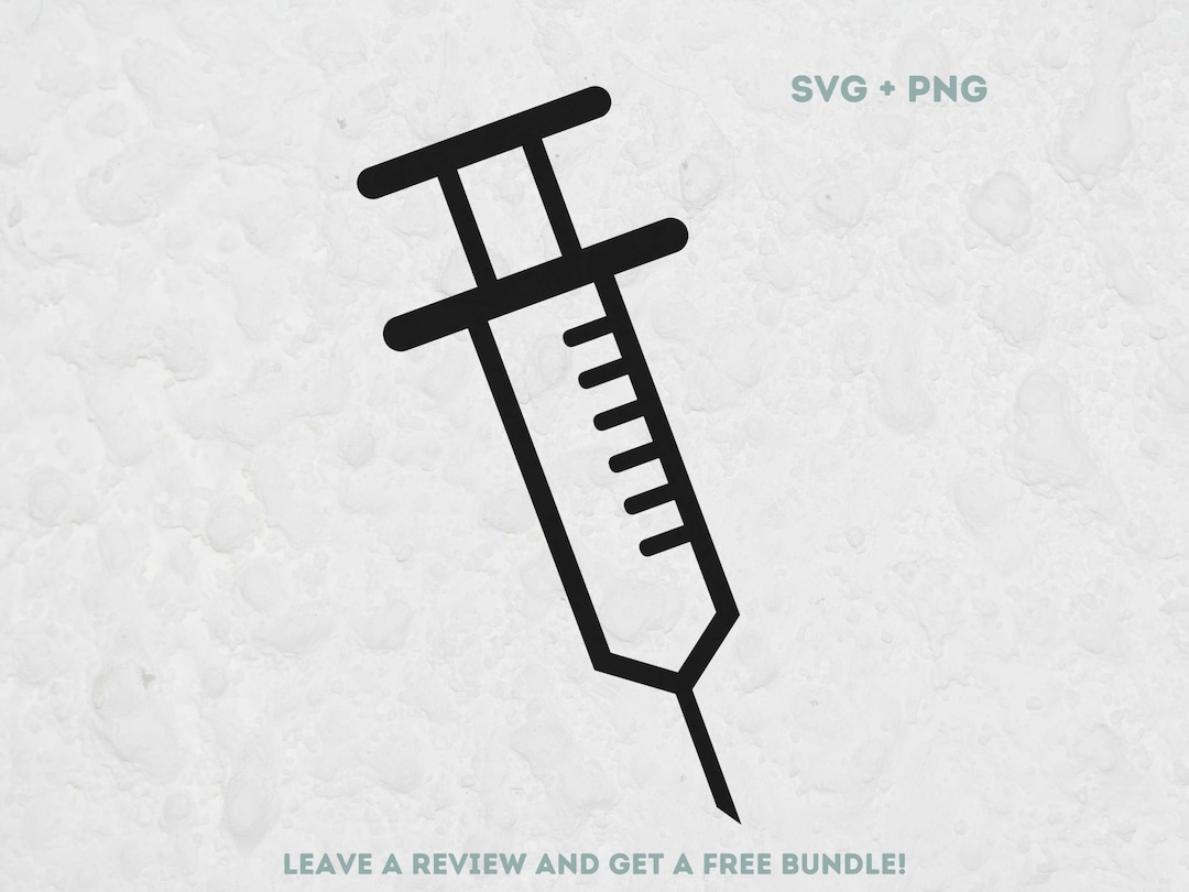 Syringe Outline SVG, Svg Files for Cricut, Nurse Clipart, Syringe SVG ...