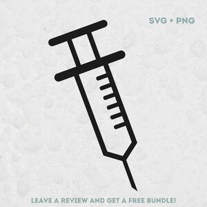 Syringe Outline SVG, Svg Files for Cricut, Nurse Clipart, Syringe SVG ...