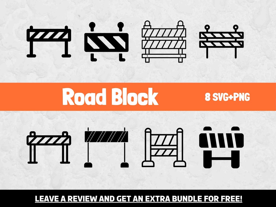 Road Block Svg Road Svg SVG Files for Cricut Traffic SVG - Etsy