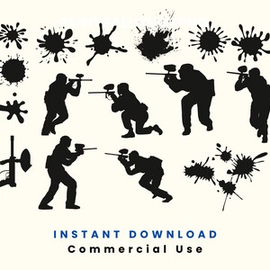 Paintball SVG Bundle, Paintball Silhouette, Cricut Cut Files, Paintball ...