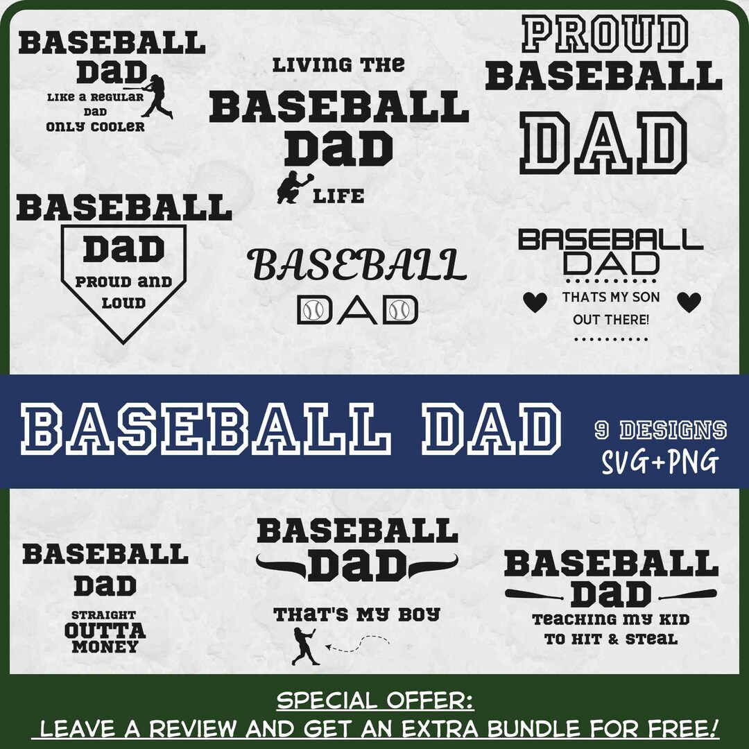 Baseball Dad Svg, Svg Files for Cricut, Baseball SVG, Baseball Dad ...