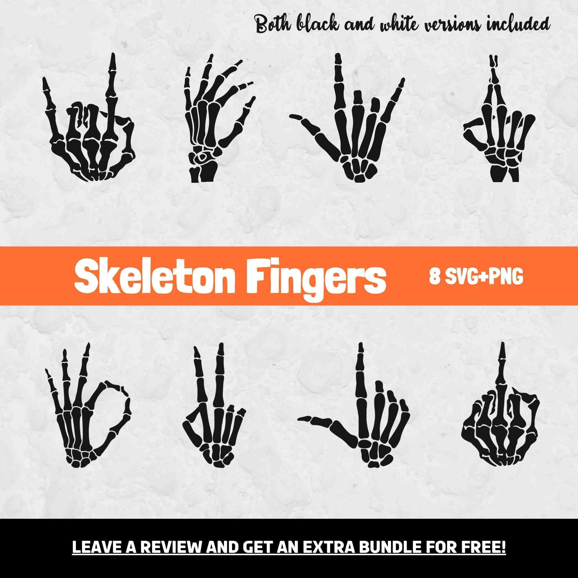 Skeleton SVG Svg Files for Cricut Skeleton Fingers SVG - Etsy
