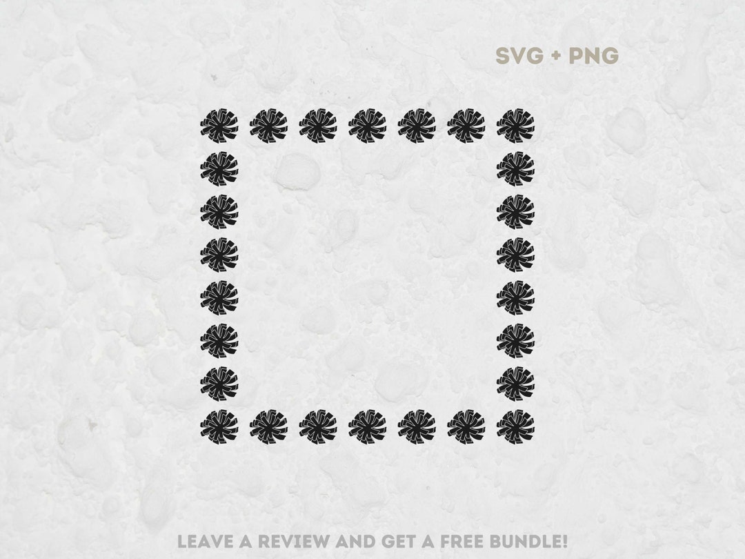 Pom Pom Frame SVG, Svg Files for Cricut, Pom Pom Svg, Cheerleader ...