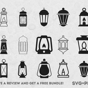 Lantern SVG Bundle, Svg Files for Cricut, Lamp Svg, Lantern Clipart ...