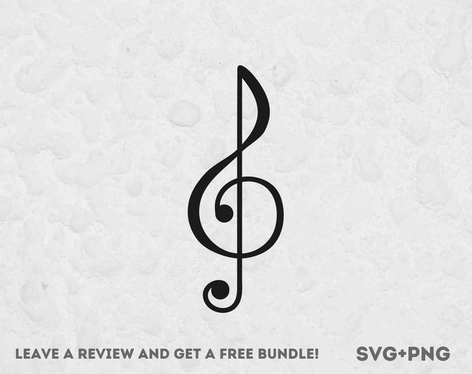 Treble Clef SVG, Svg Files for Cricut, Music Svg, Note Clipart, Music ...