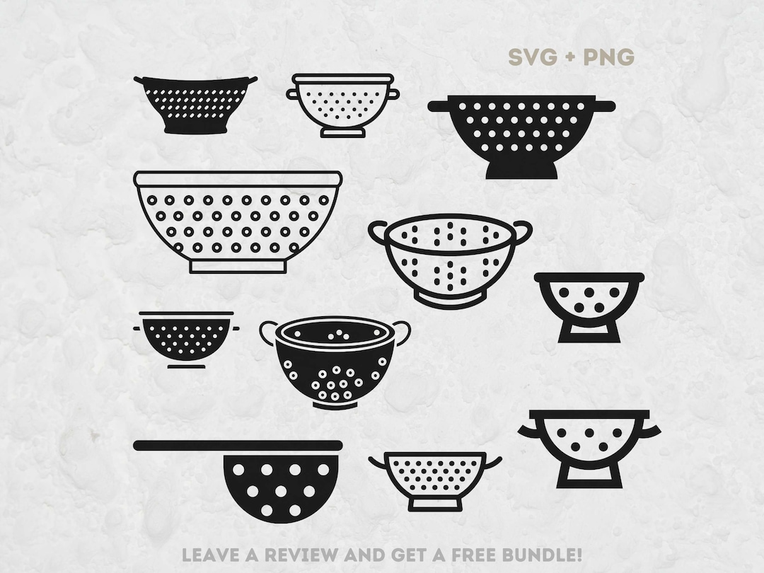 Colander Svg, SVG Files for Cricut, Pasta SVG, Kitchen SVG, Kitchen ...
