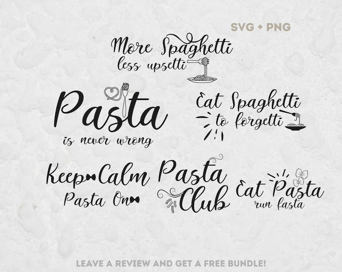 Pasta Lover SVG Cut File, SVG Files for Cricut, Pasta Cut File, Pasta ...
