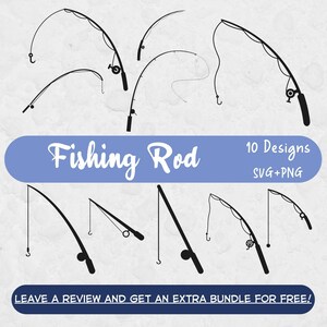Fishing Rod SVG Bundle, Svg Files for Cricut, Cut Files, Fishing ...